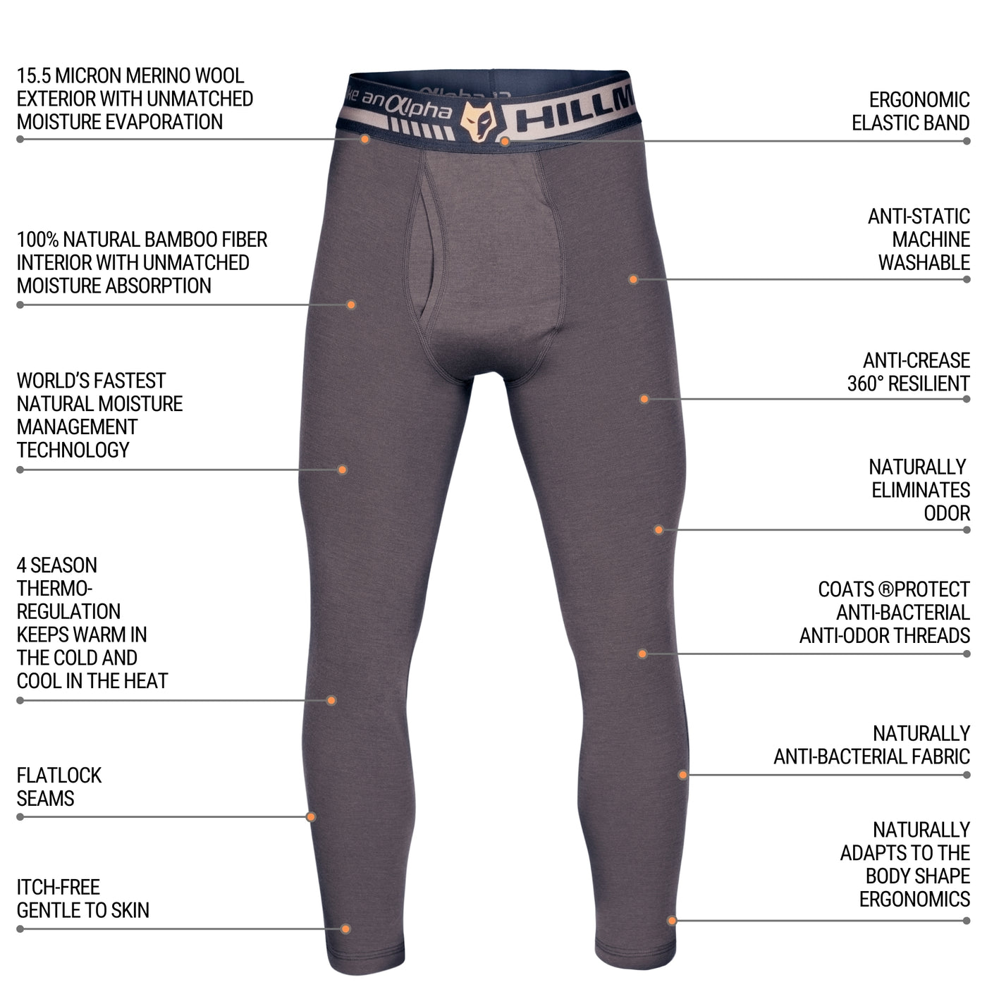 Merino Wool Base Layer Hunting Pants | Hillman Gear